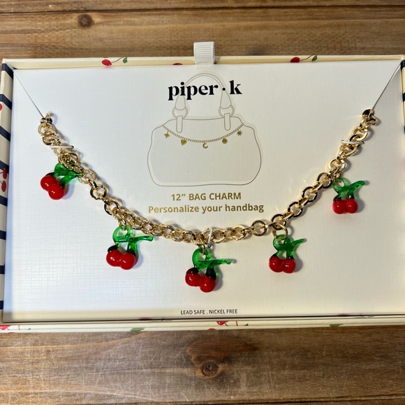 Piper K | Accessories | Piper K Gold Cherry Bag Charm | Poshmark